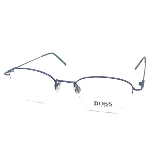 Hugo Boss | Accessories | Hugo Boss New Hb148 Matte Blue Half Rim ...